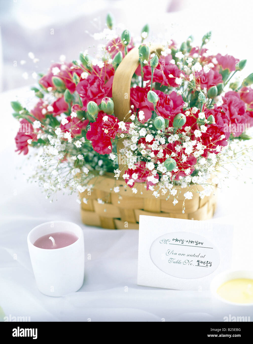 Flowers and card Stock Photo - Alamy