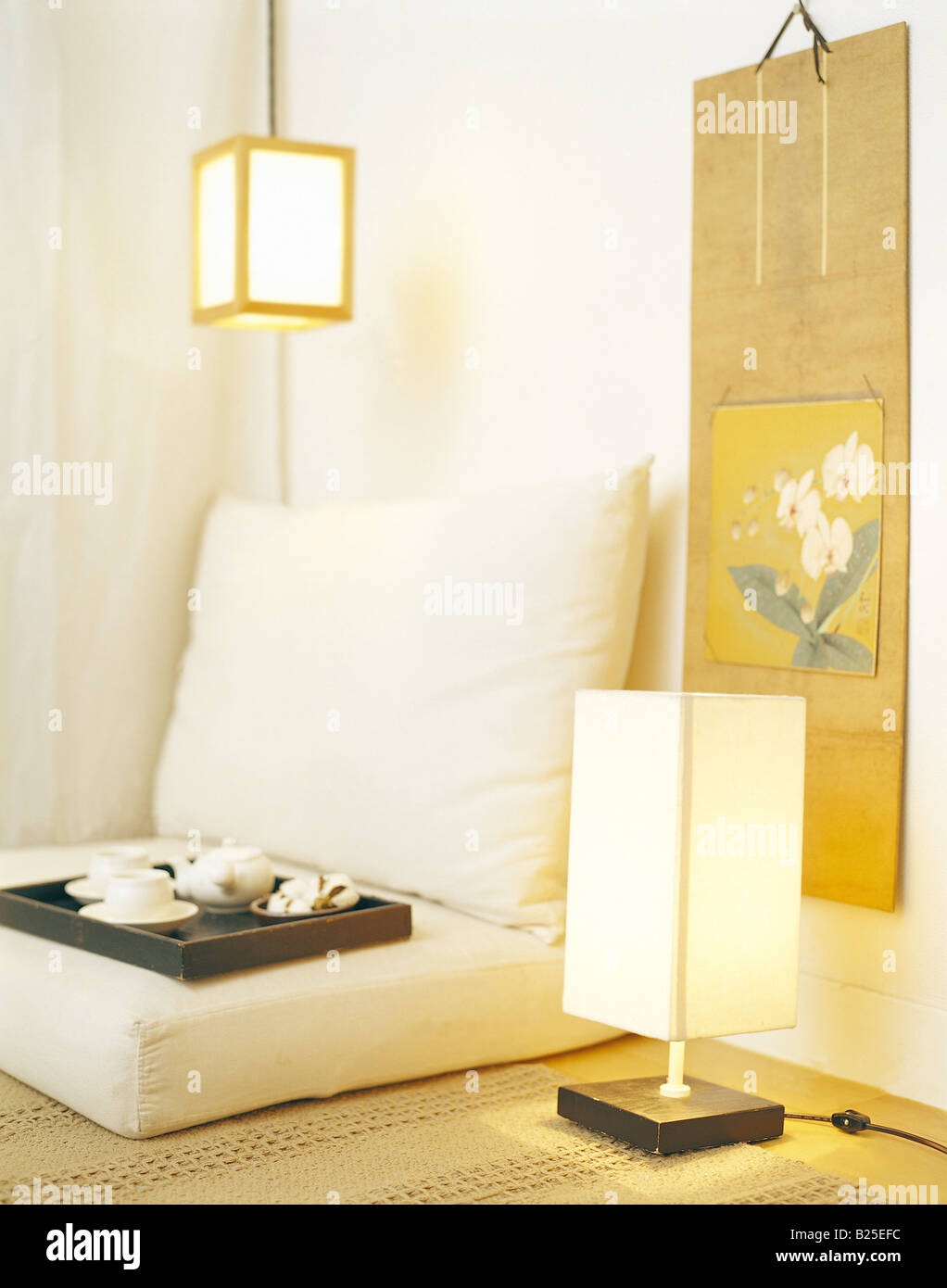 Tatami style living room Stock Photo - Alamy