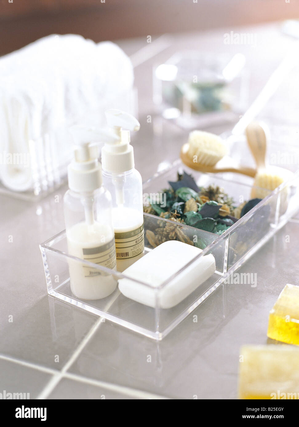Body care products Stock Photo - Alamy