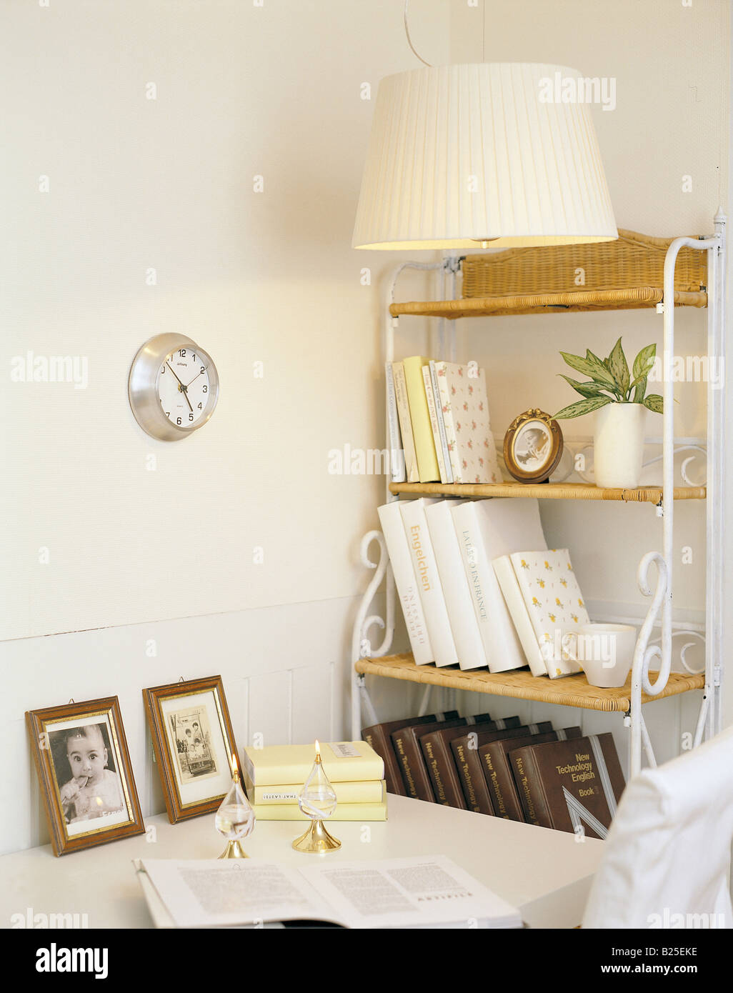 Book shelf and picture frame Stock Photo - Alamy