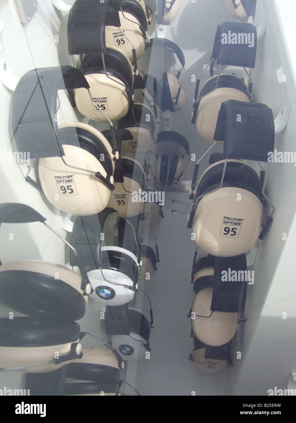 headphones at bmw formula one race car at event Stock Photo - Alamy