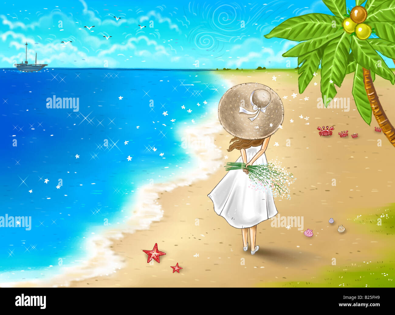 Back view of a young lady Stock Photo - Alamy