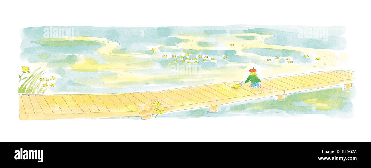 People walking by river Cut Out Stock Images & Pictures - Alamy