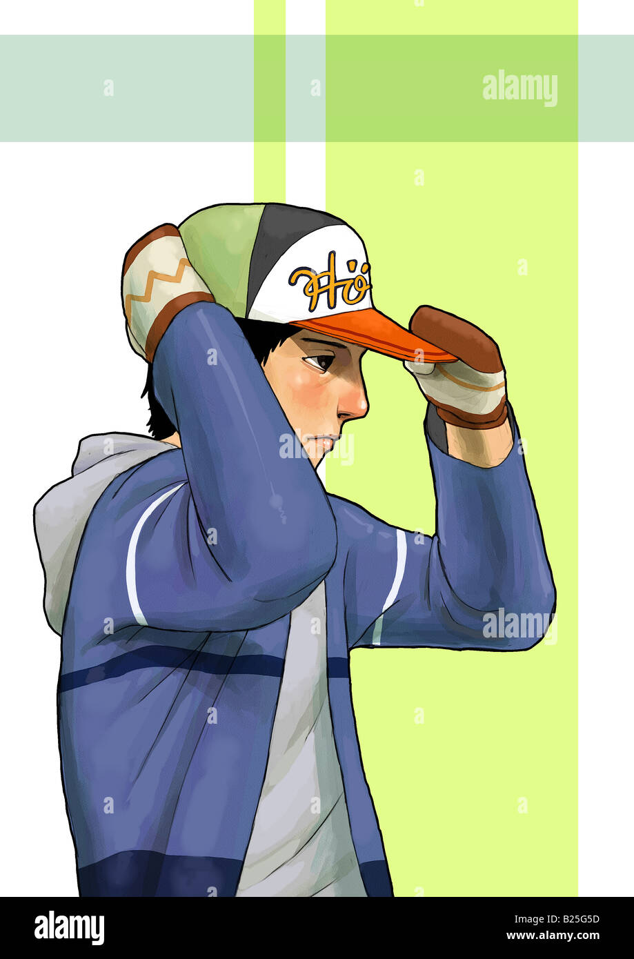 The profile of young man Stock Photo - Alamy