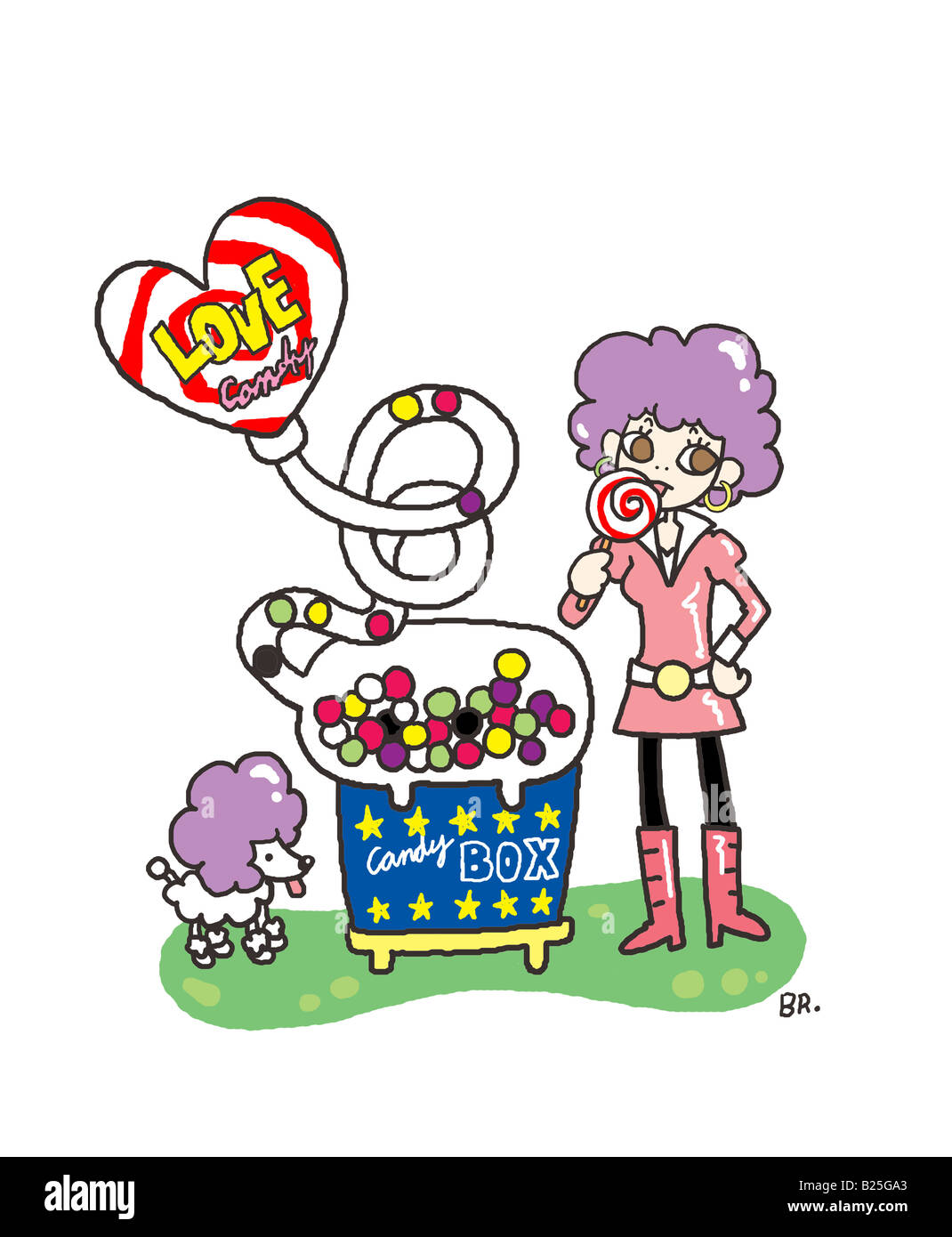 Young woman and candy Stock Photo - Alamy