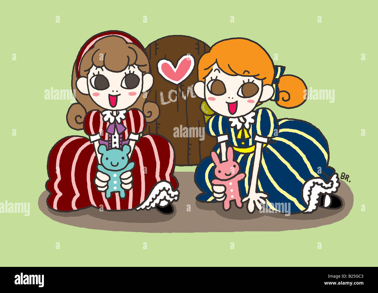 Tow young women Stock Photo - Alamy