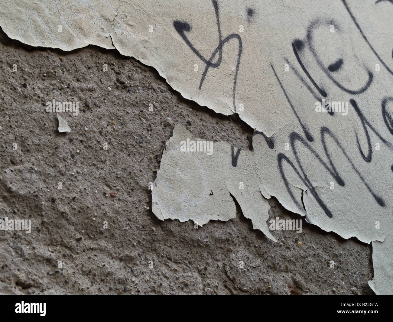 Graffiti on cracked surface of wall Stock Photo - Alamy