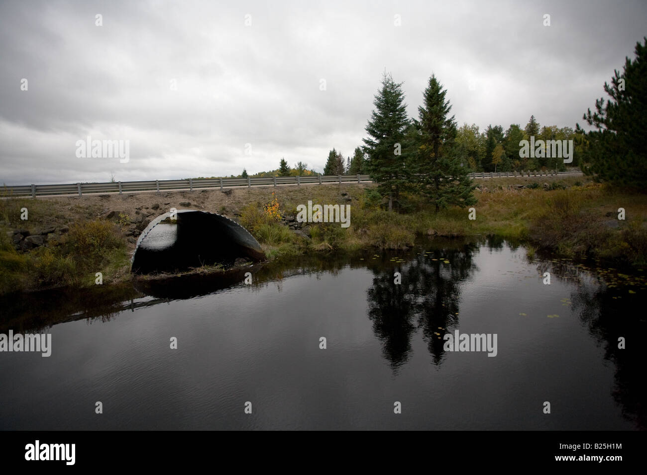 Culvert side view in Algonquin Park Stock Photo - Alamy