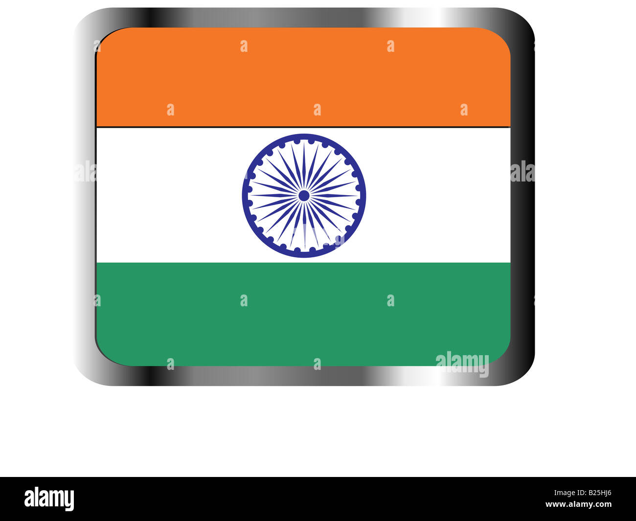 Flag of india rectangle icon hi-res stock photography and images - Alamy