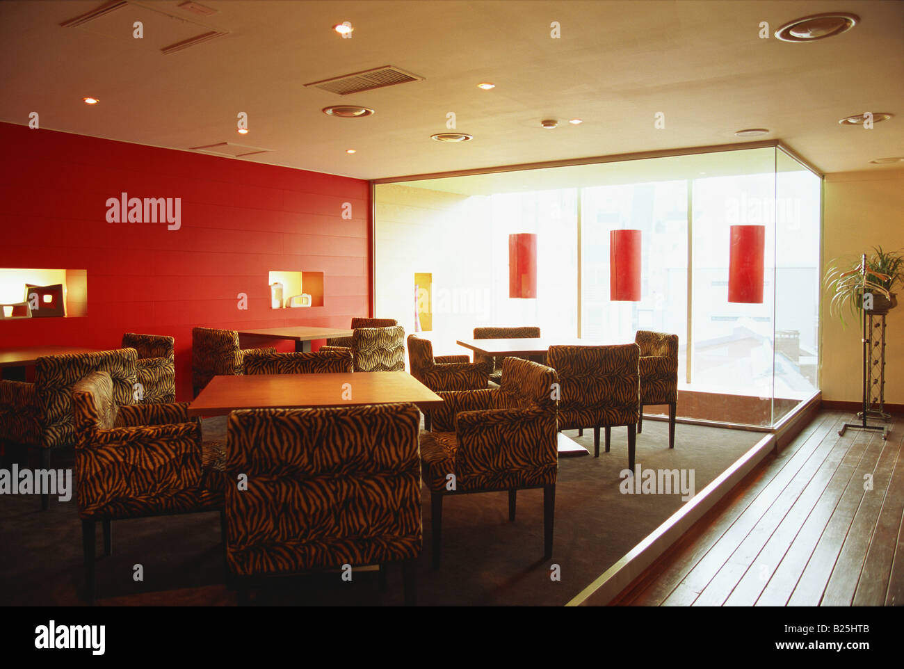 Interior view of restaurant Stock Photo - Alamy