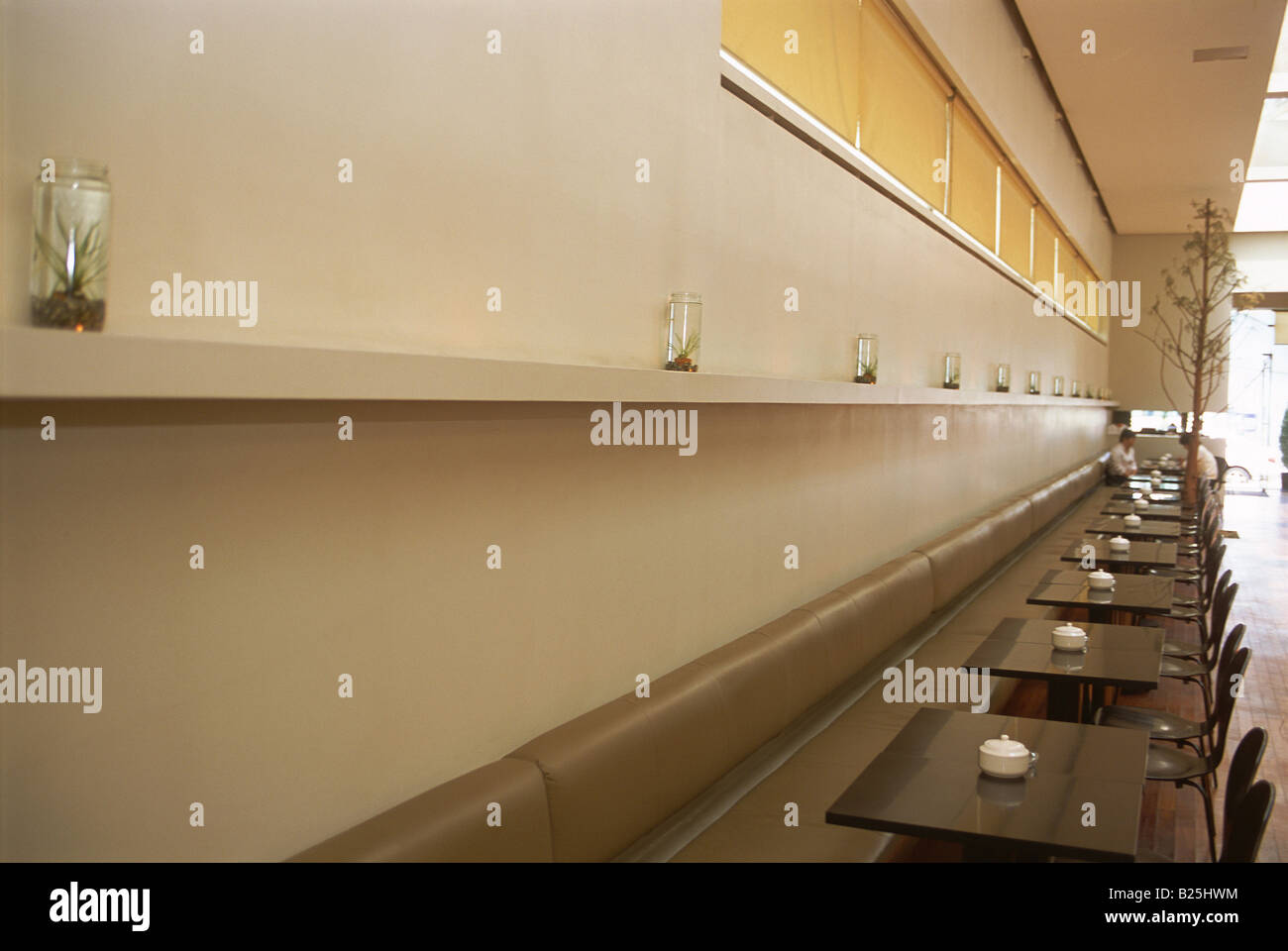 Interior view of restaurant Stock Photo - Alamy