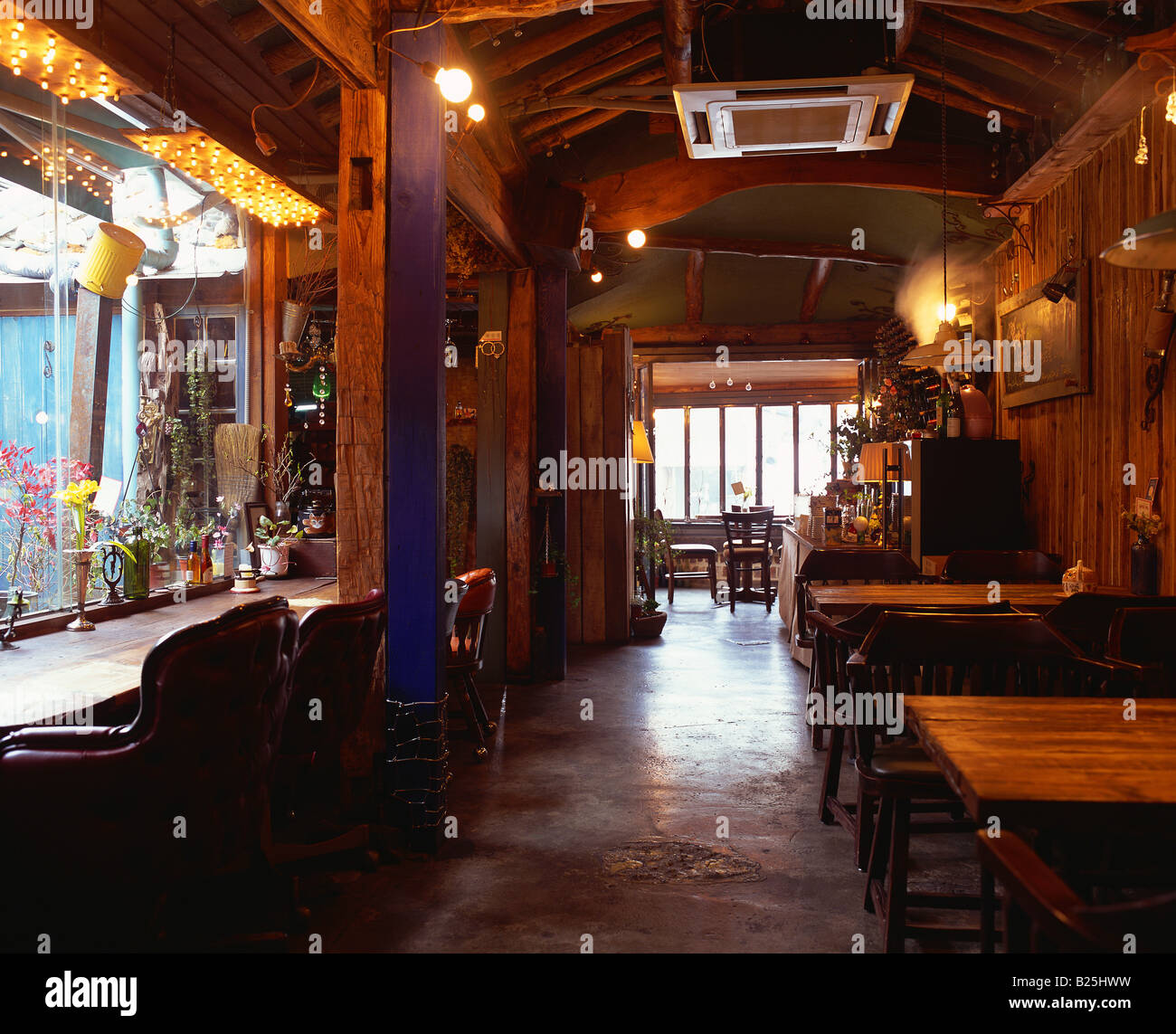 Interior view of restaurant Stock Photo - Alamy