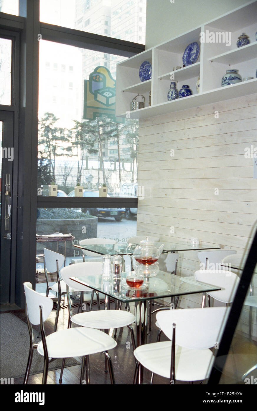 Interior view of restaurant Stock Photo - Alamy