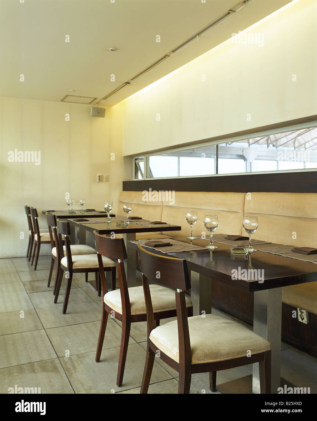 Interior view of restaurant Stock Photo - Alamy