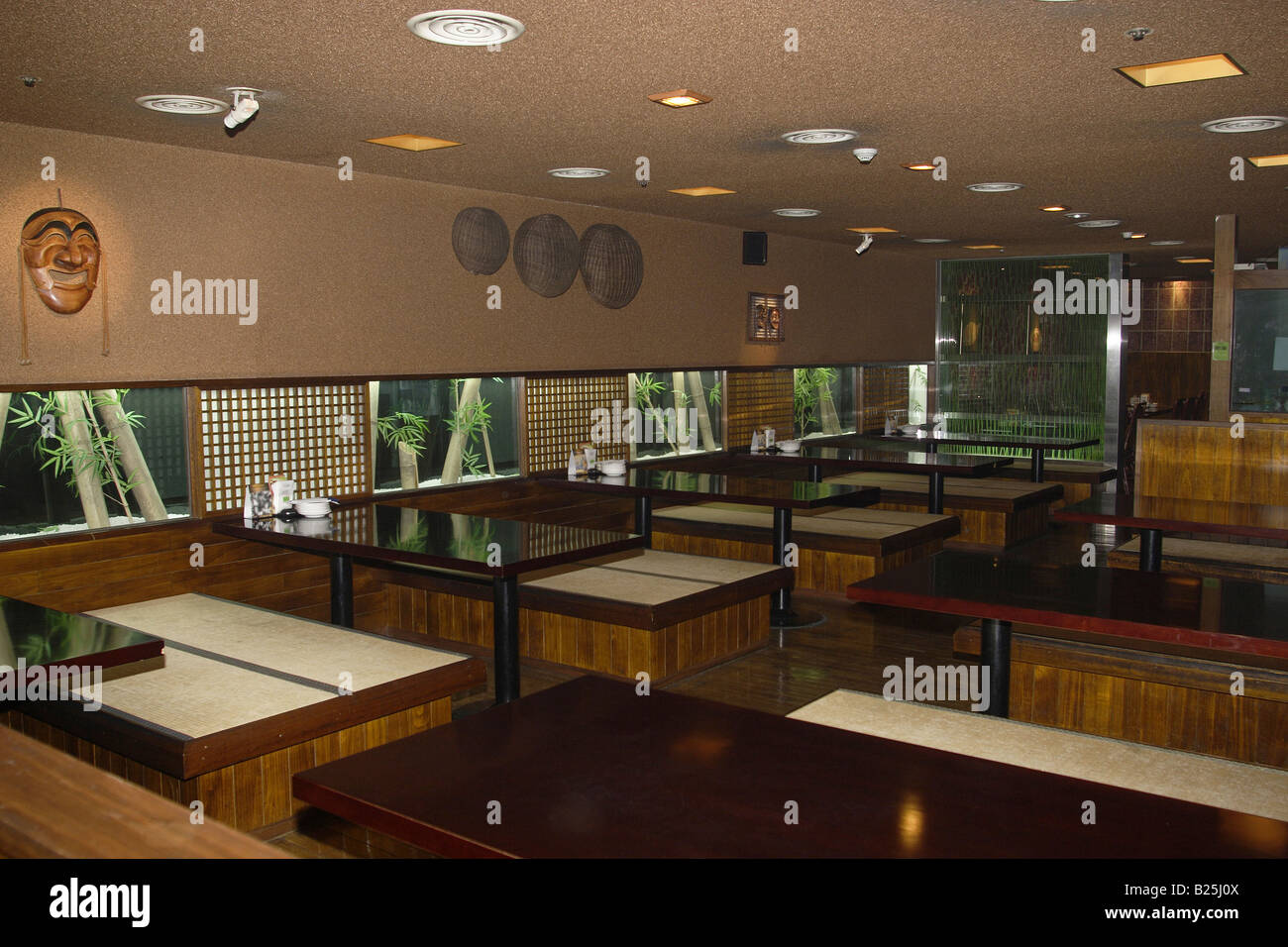 Interior view of restaurant Stock Photo - Alamy