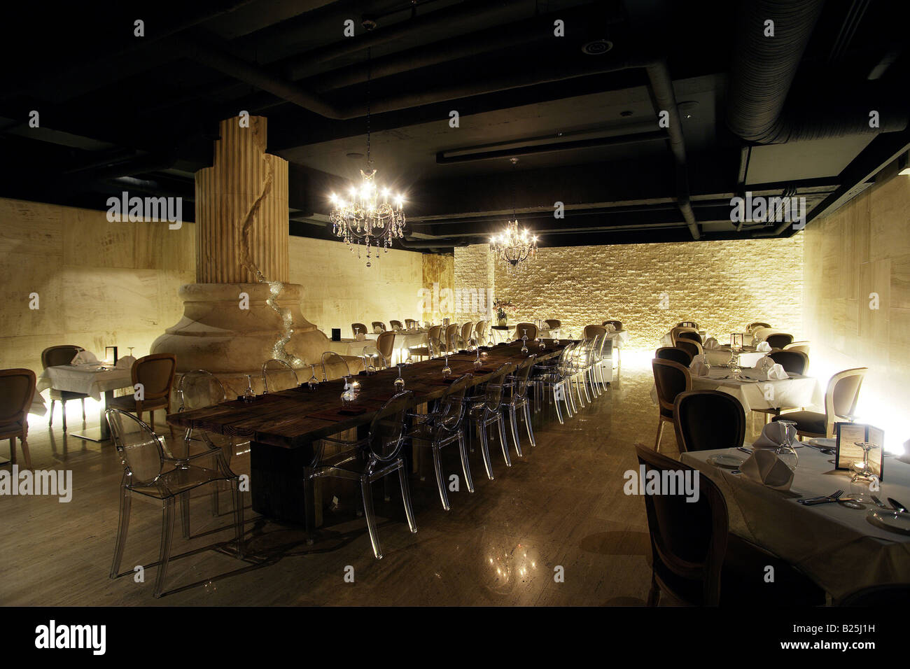 Interior view of restaurant Stock Photo - Alamy