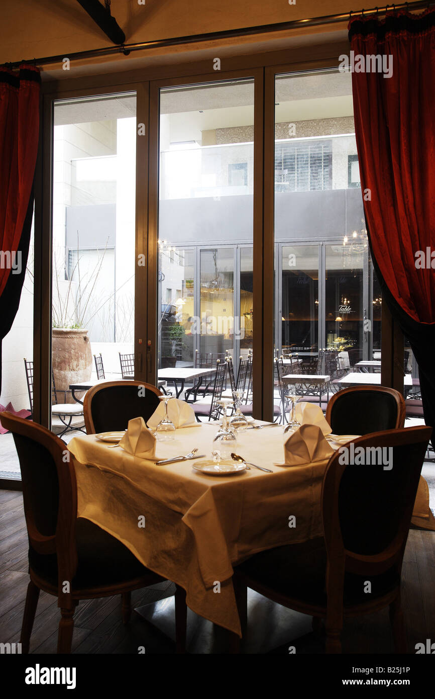 Interior view of restaurant Stock Photo - Alamy