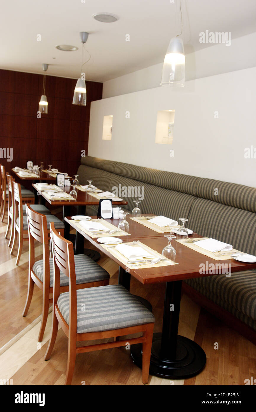 Interior view of restaurant Stock Photo - Alamy