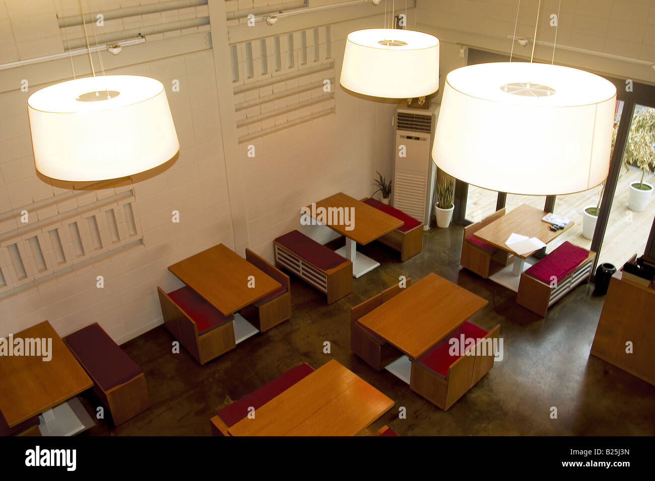 Interior view of café Stock Photo - Alamy