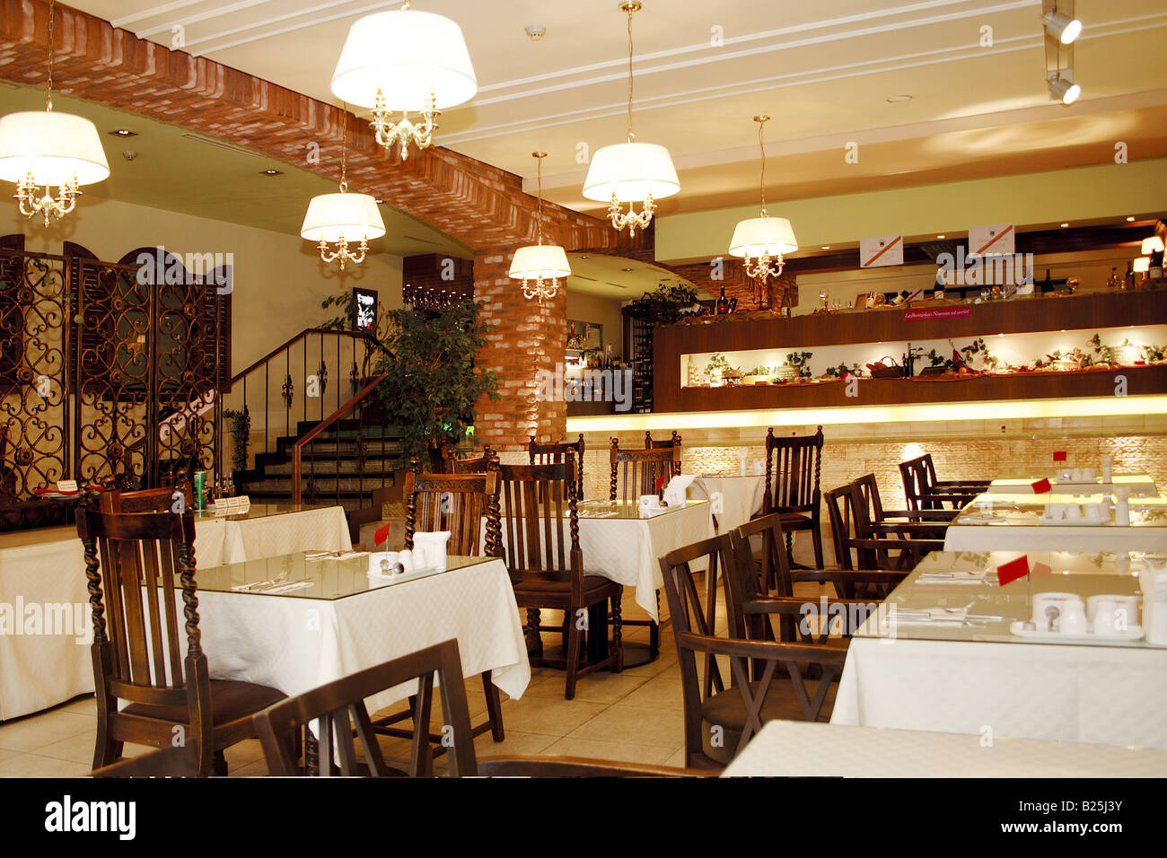 Interior view of café Stock Photo - Alamy
