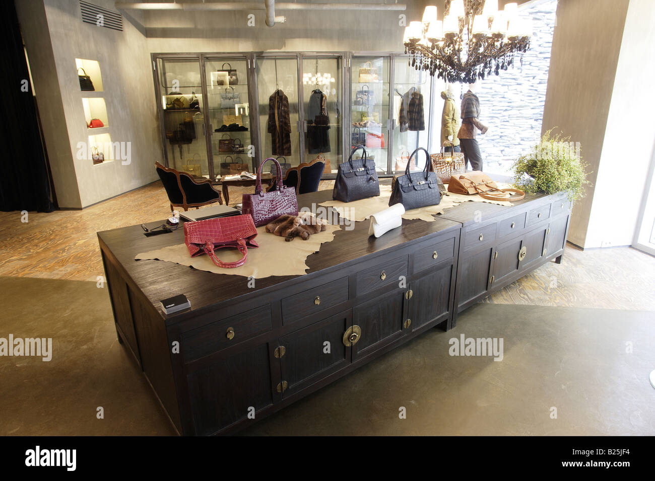Interior view of clothing shop Stock Photo - Alamy