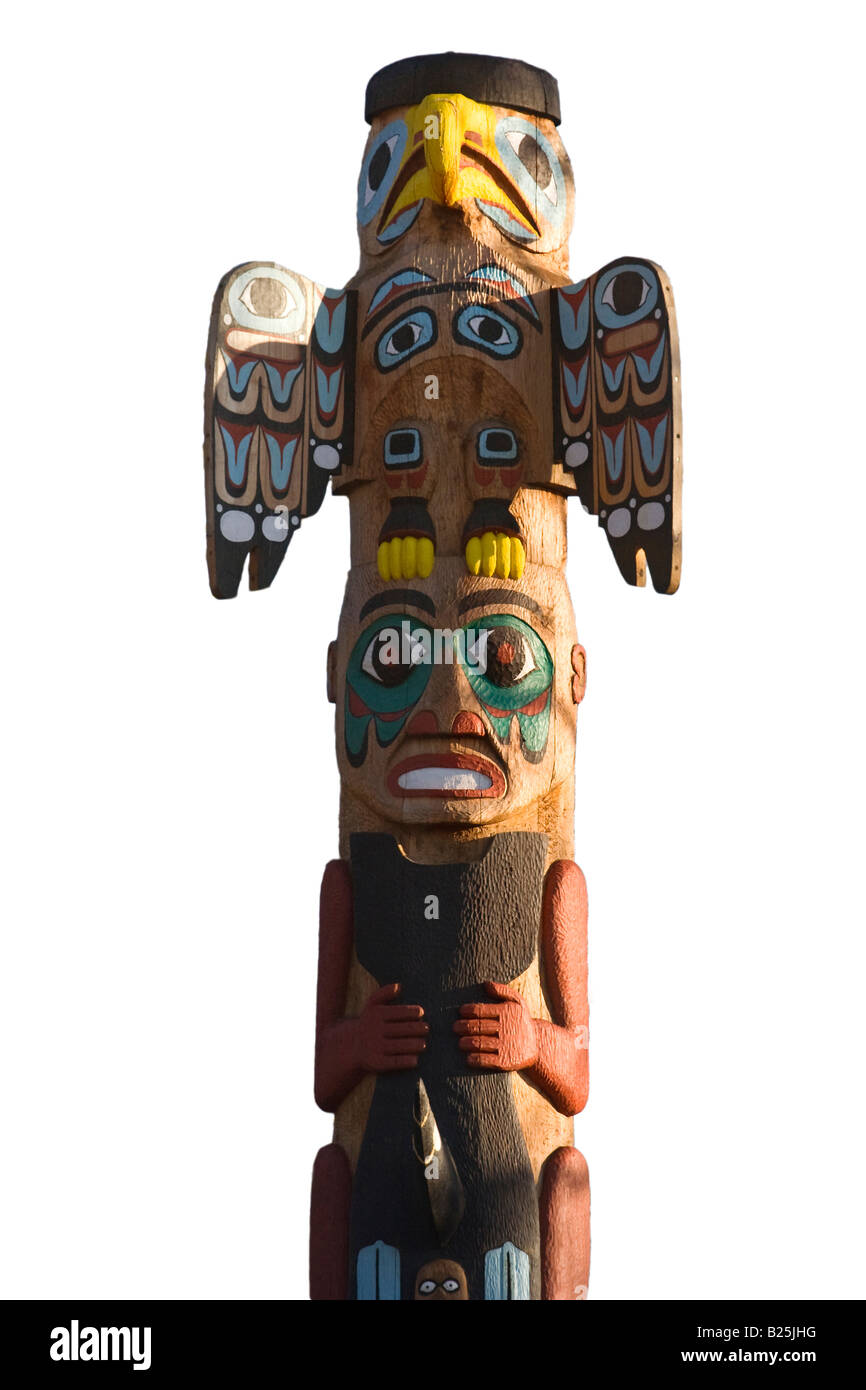 totem pole - north american tribal culture Stock Photo - Alamy