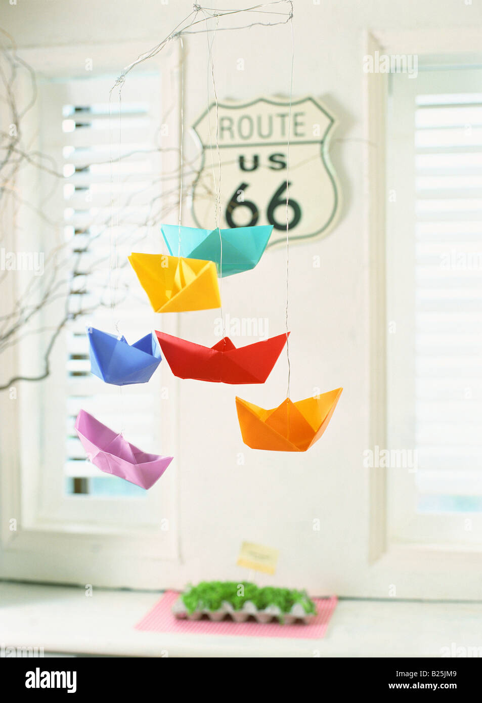 Home furnished with interior decoration objects Stock Photo - Alamy