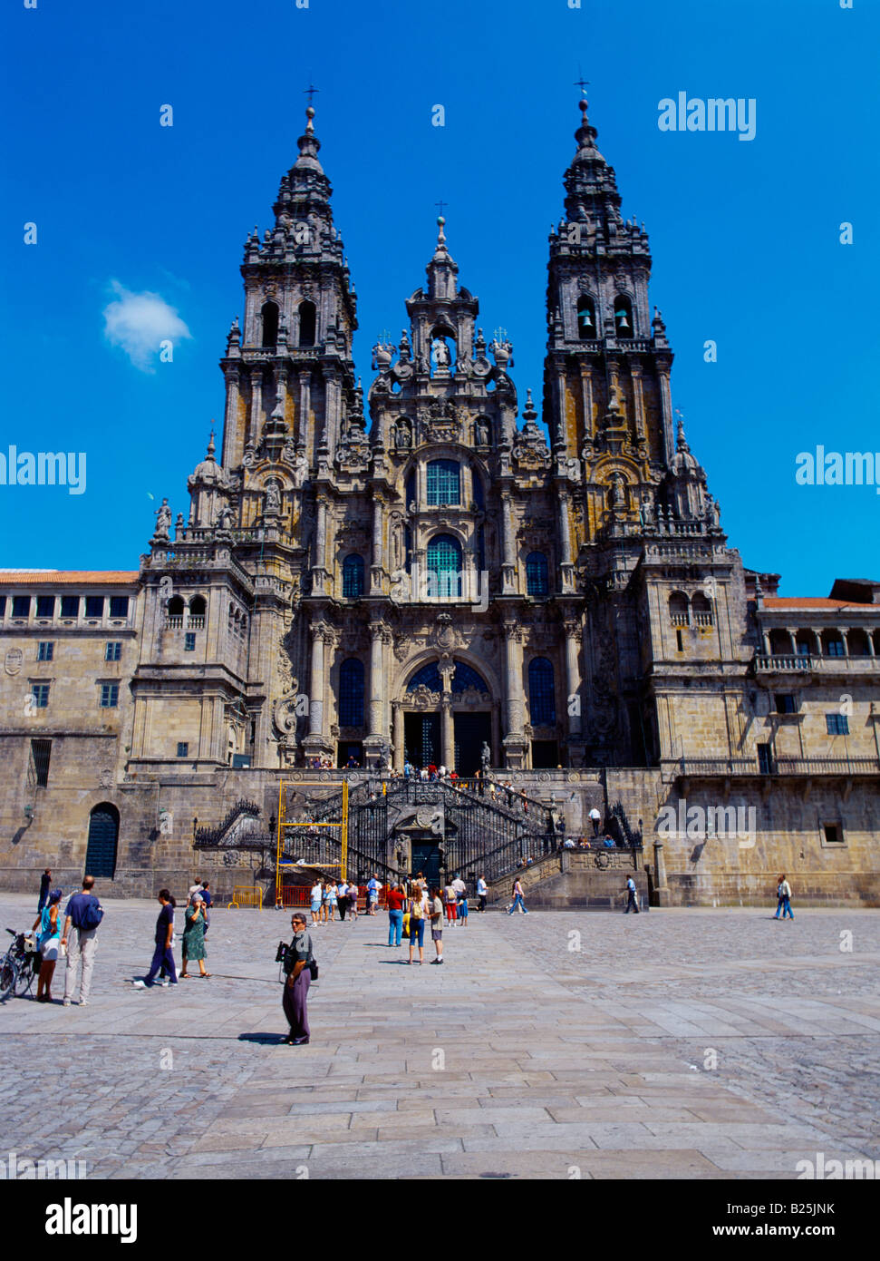Galicia Spain Santiago De Compostella Showing Carvings Of Saints Stock ...