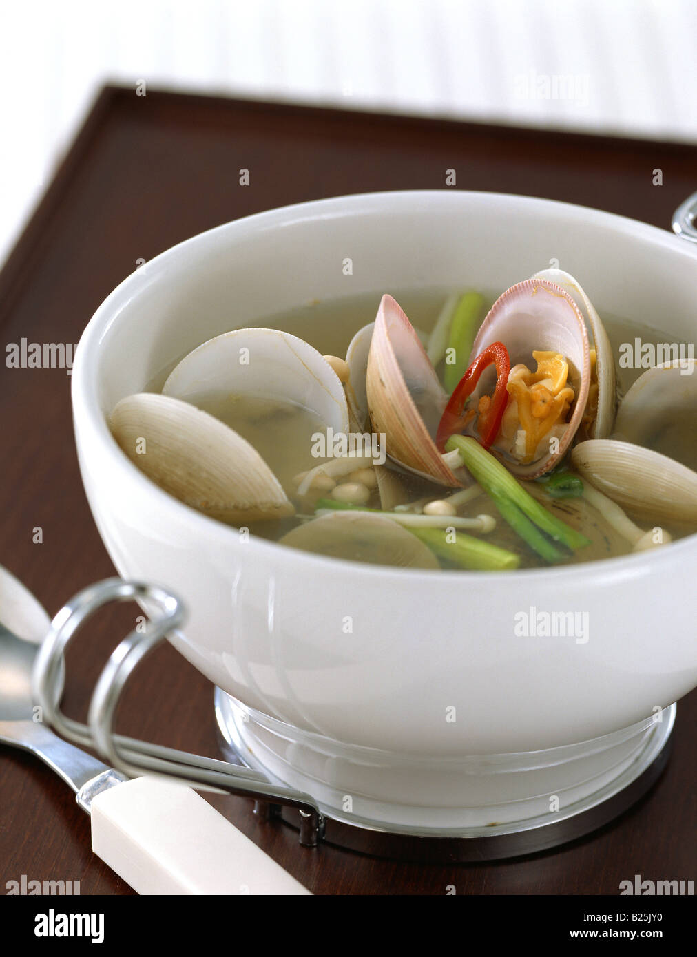 Asian seafood cuisine with variety of shrimp, fish and shell Stock ...