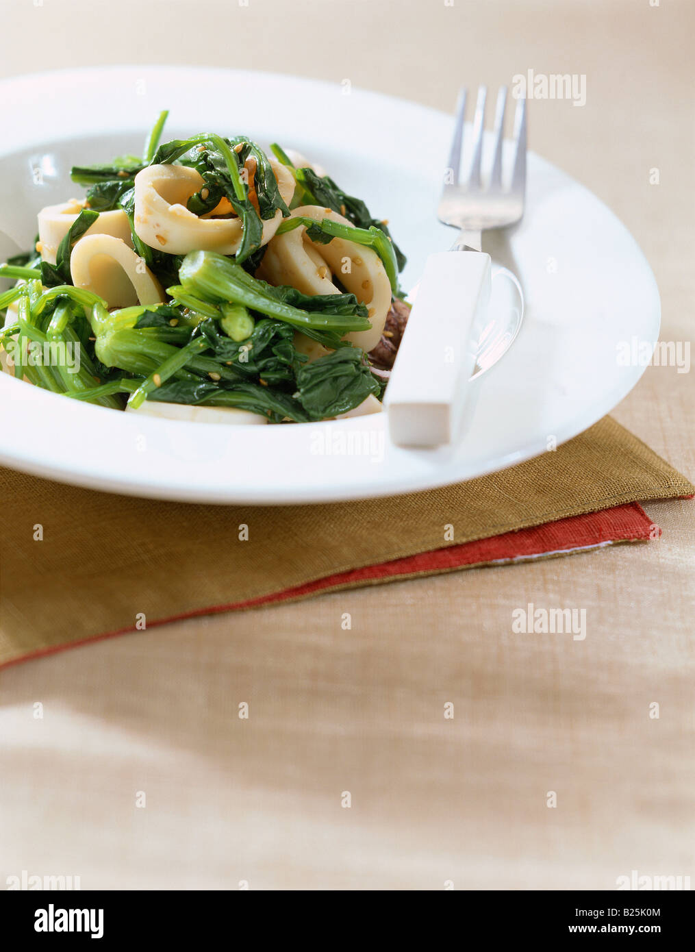 Asian seafood cuisine with variety of shrimp, fish and shell Stock ...