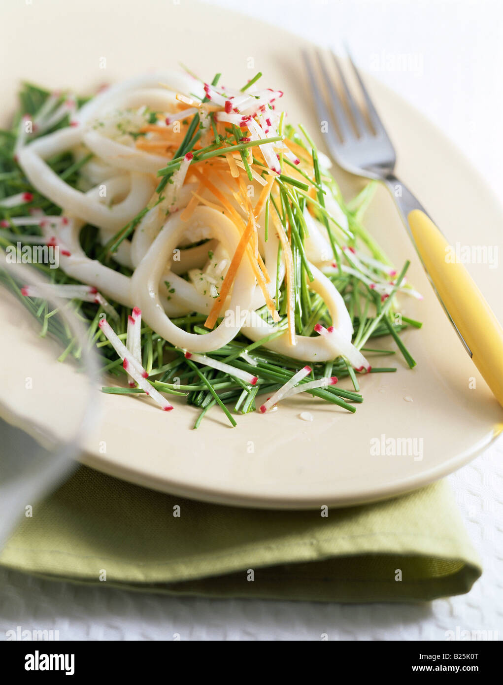 Asian seafood cuisine with variety of shrimp, fish and shell Stock ...