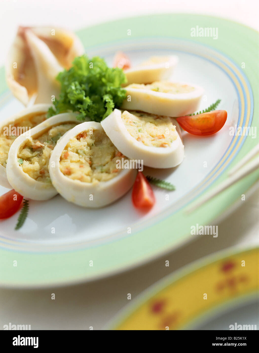 Asian seafood cuisine with variety of shrimp, fish and shell Stock ...