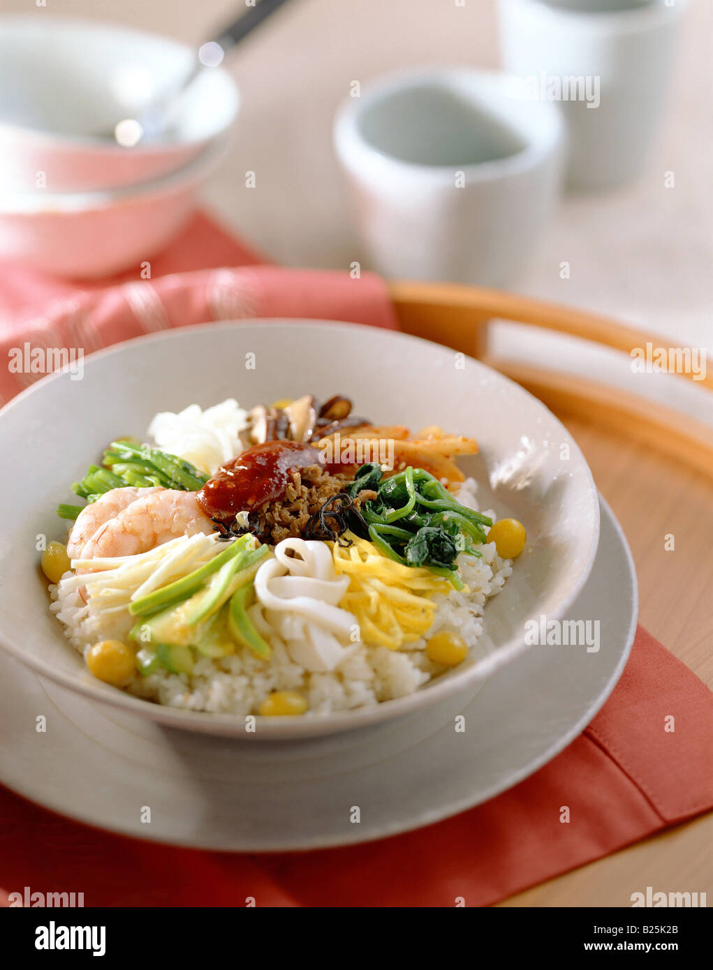 Mixed seafood and vegetables rice Stock Photo - Alamy
