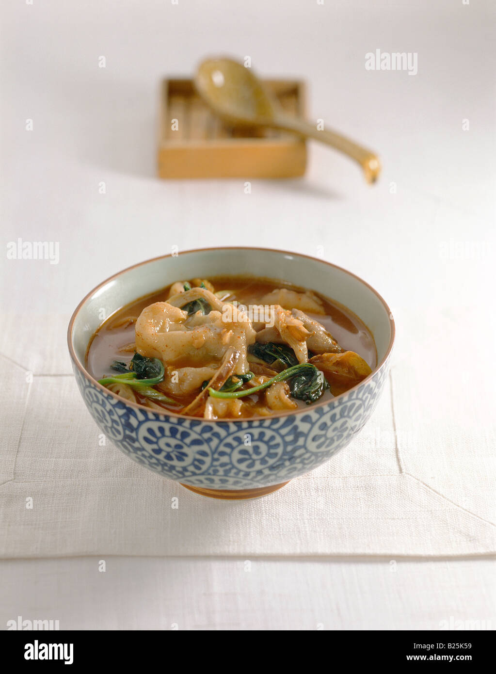 Asian seafood cuisine with variety of shrimp, fish and shell Stock ...
