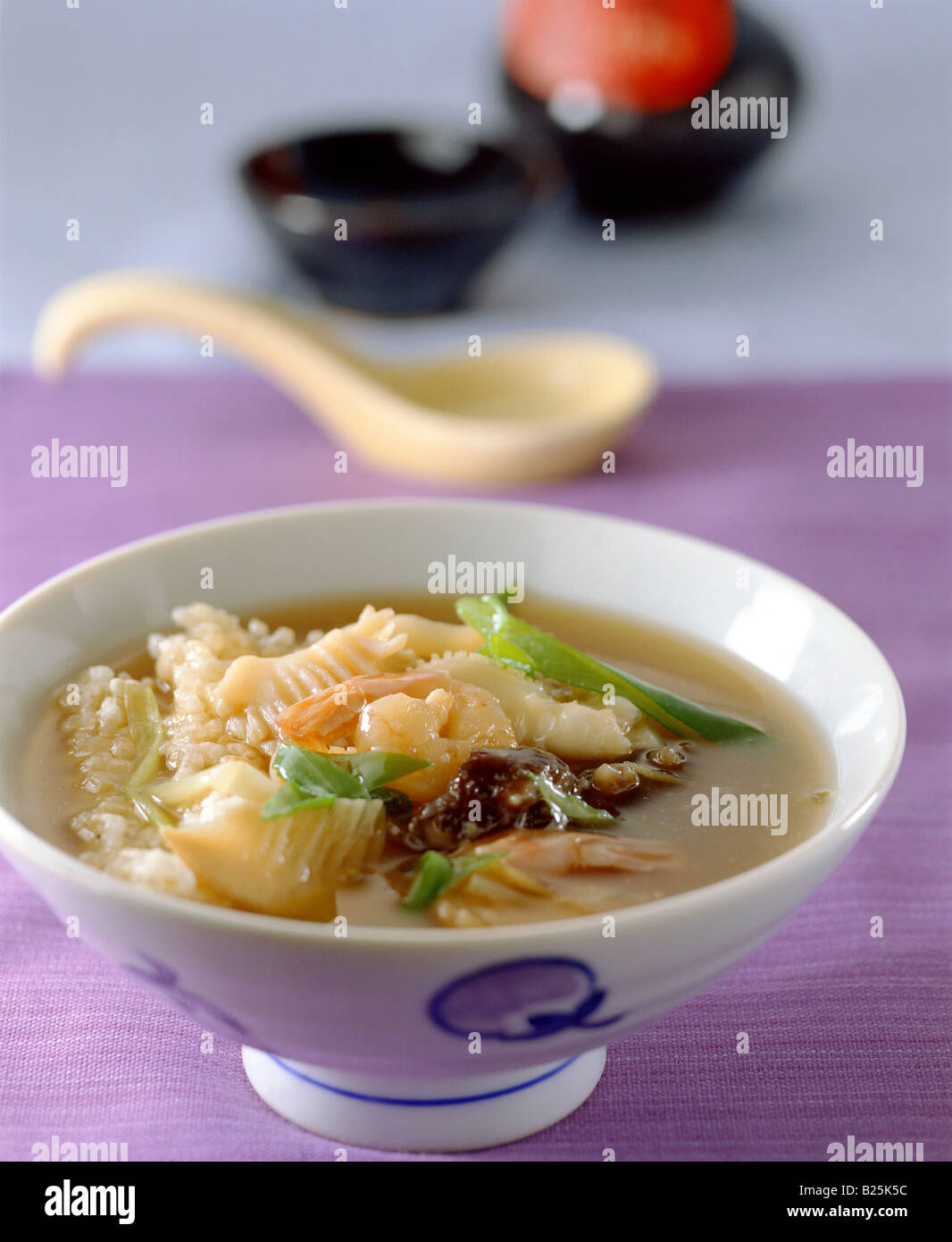 Asian seafood cuisine with variety of shrimp, fish and shell Stock ...