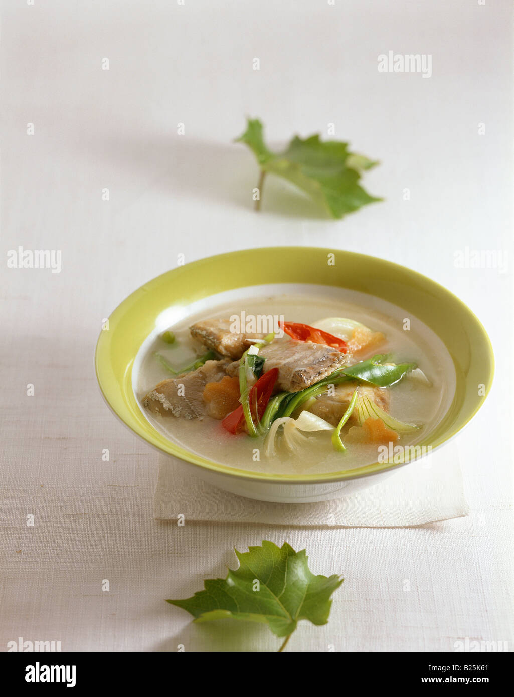 Asian seafood cuisine with variety of shrimp, fish and shell Stock ...