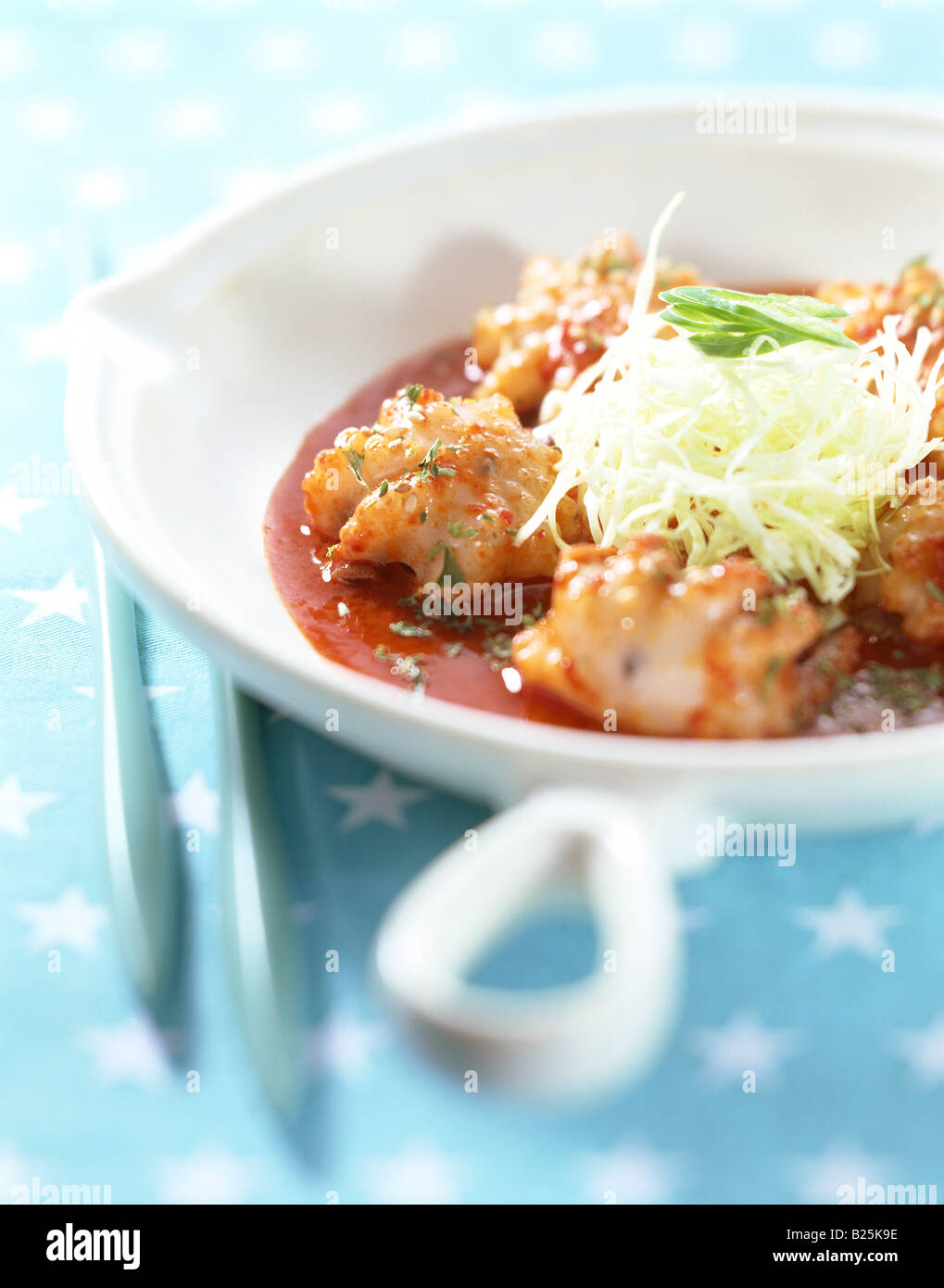 Asian seafood cuisine with variety of shrimp, fish and shell Stock ...