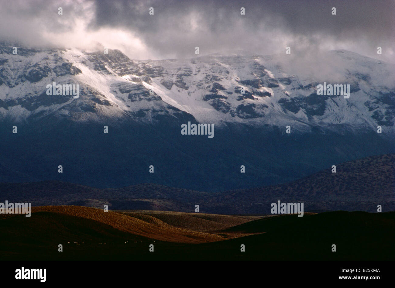 Looking toward the northern side of the High Atlas from near Midelt ...