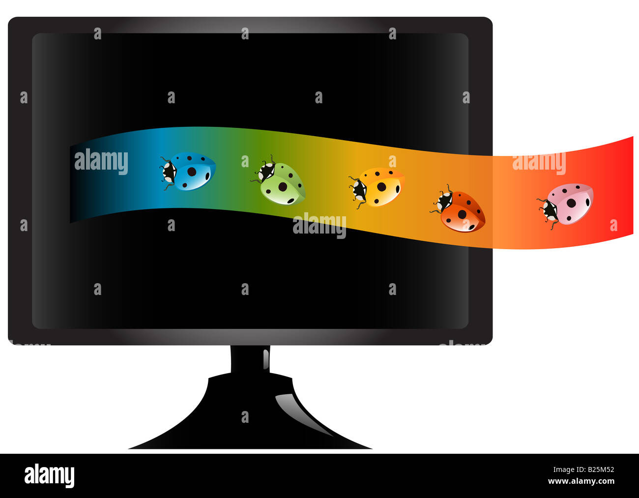 Creative Modern TV Screen Illustration Stock Photo - Alamy