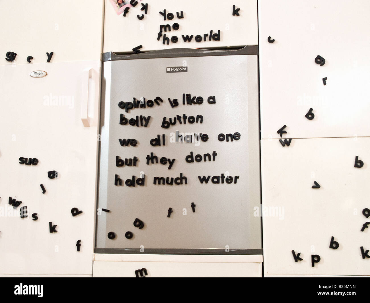 Magnetic letters, Eden Stock Photo - Alamy