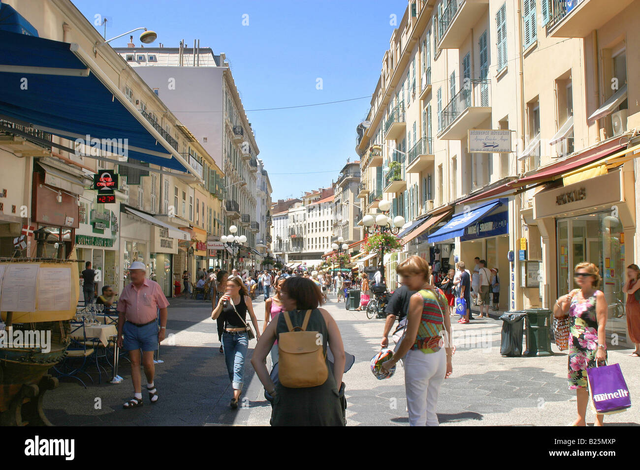 Shopping street in Europe Stock Photo - Alamy
