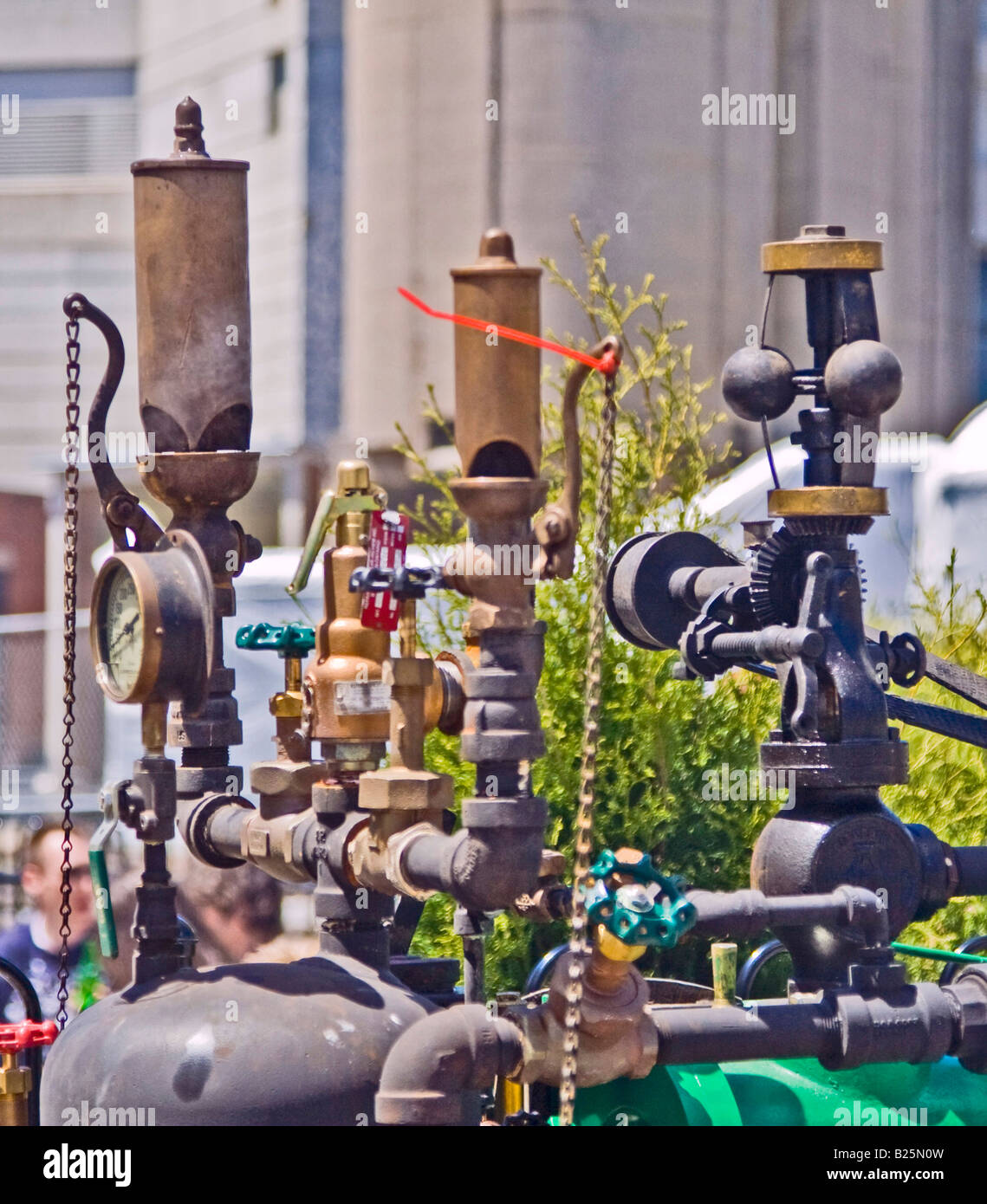 Steam engine close up Stock Photo - Alamy