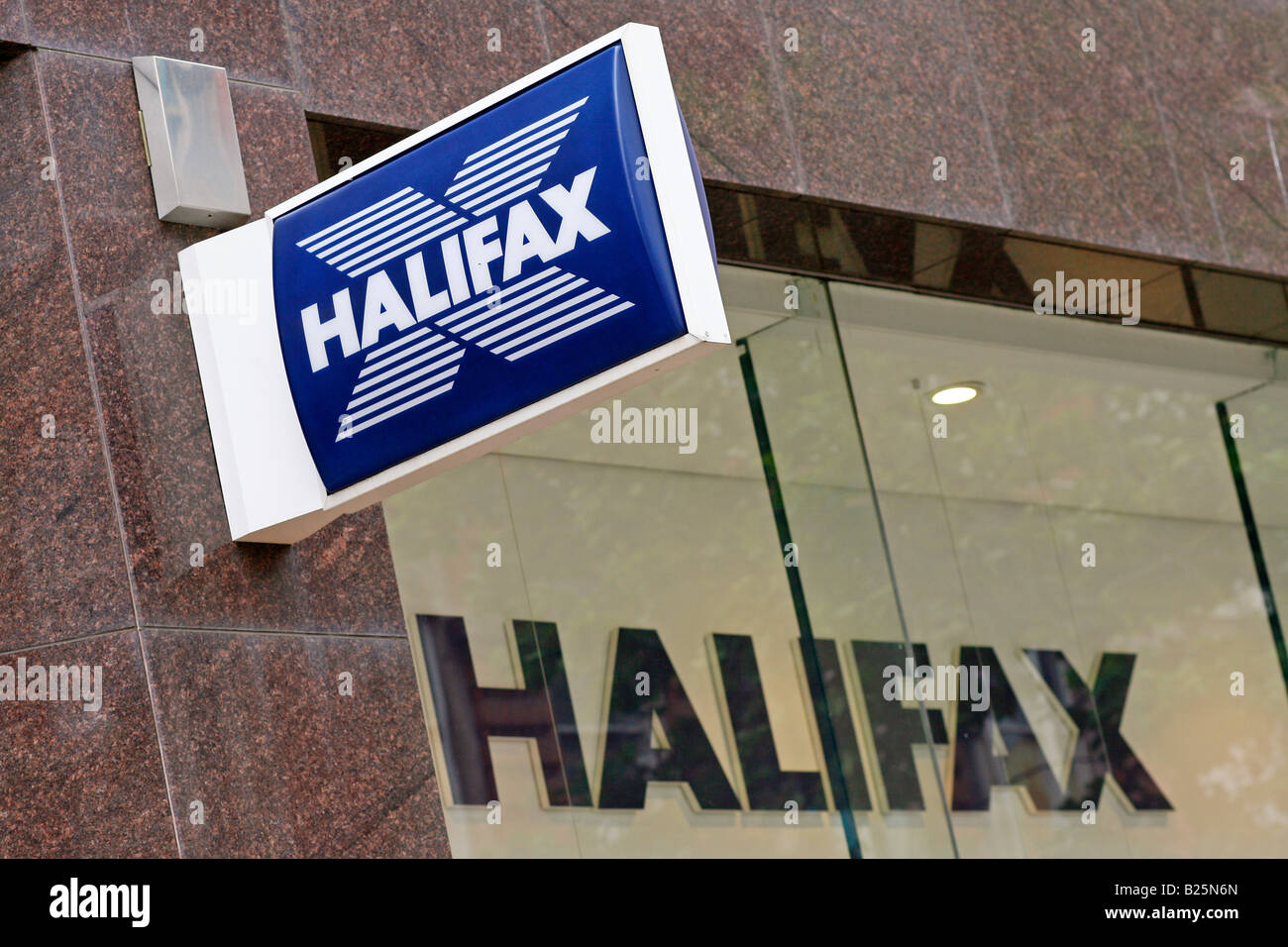 Halifax bank sign England United Kingdom Stock Photo - Alamy