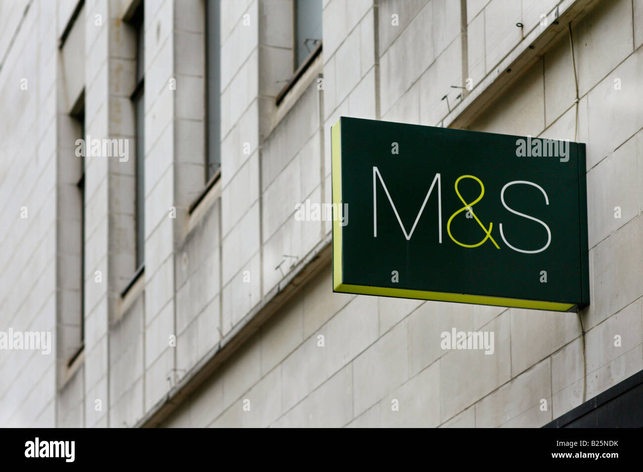 Marks and Spencer shop sign England United Kingdom Stock Photo - Alamy