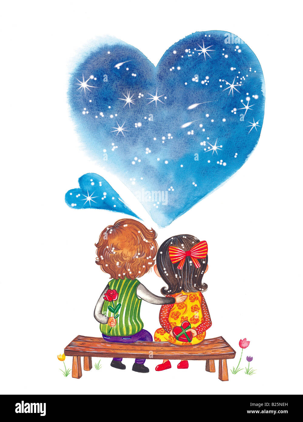 Back view of couple in love Stock Photo - Alamy