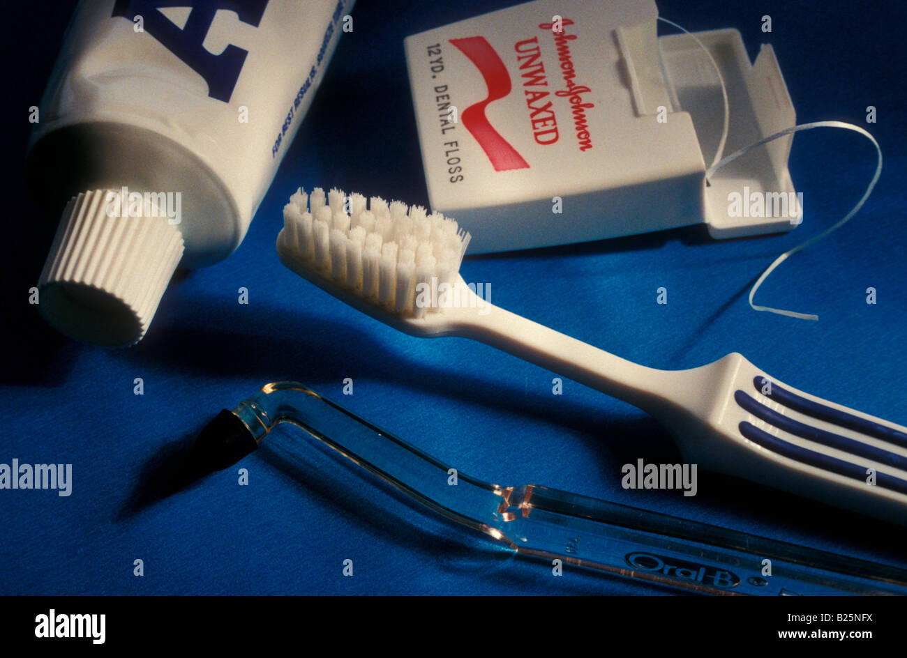 Dental Care - Toothbrush - floss Stock Photo - Alamy