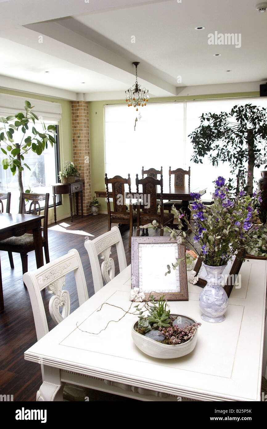 Interior view of restaurant Stock Photo - Alamy