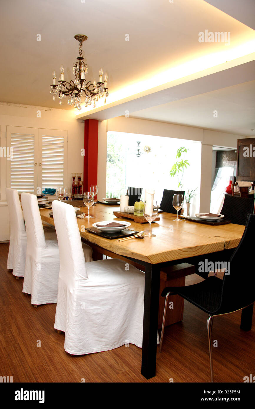 Interior view of restaurant Stock Photo - Alamy