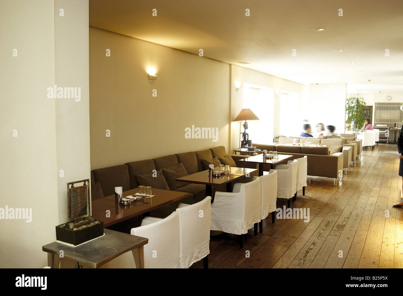 Interior view of restaurant Stock Photo - Alamy