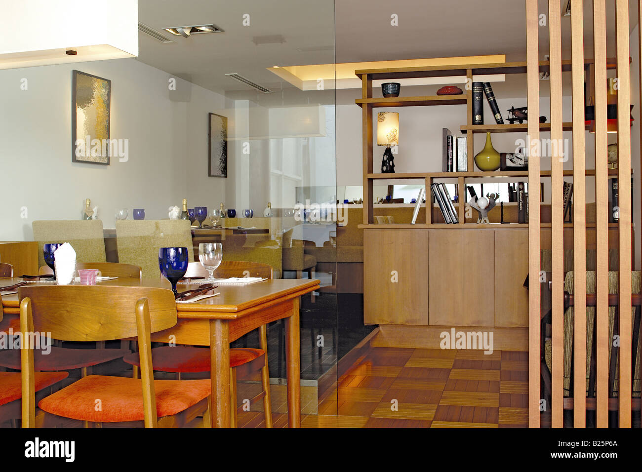 Interior view of restaurant Stock Photo - Alamy